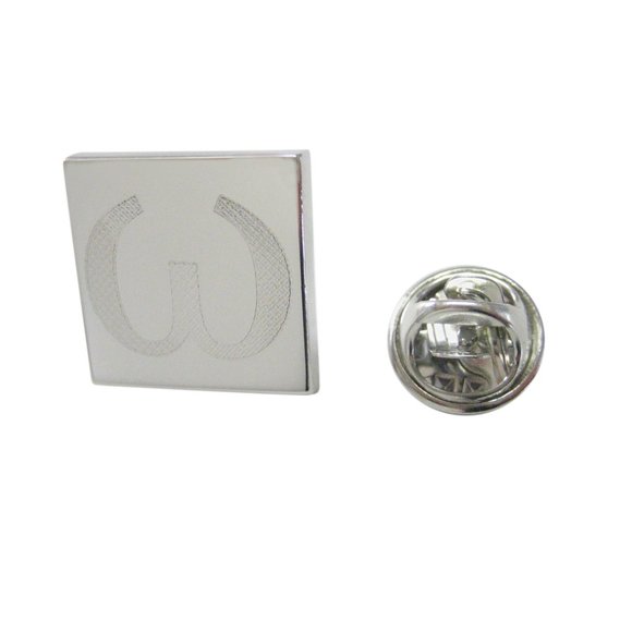 Kiola Designs | Accessories | Etched Greek Lowercase Letter Omega Lapel ...